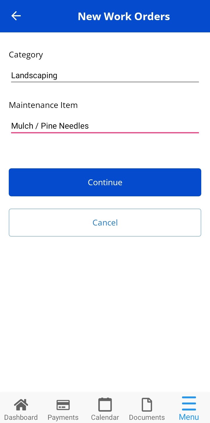 Submitting Work Orders in the Homeowner App