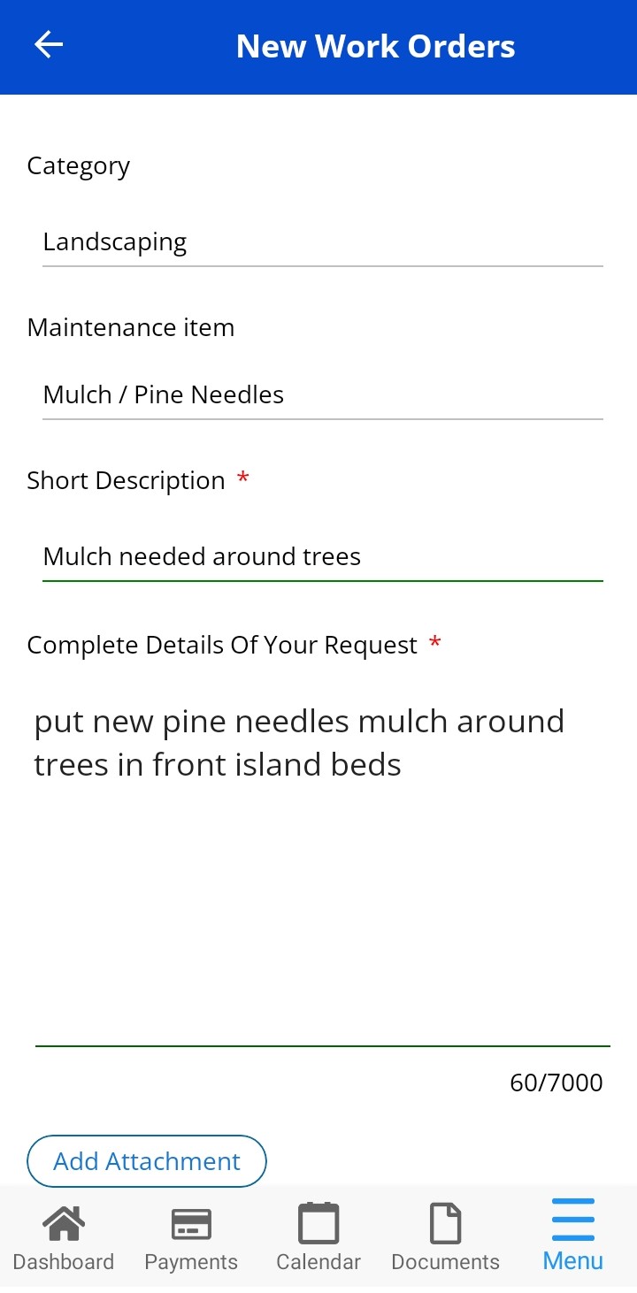 Submitting Work Orders in the Homeowner App